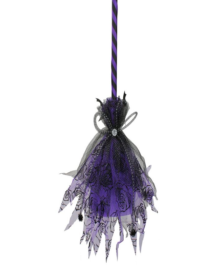 Northlight 29" Striped Animated Witches Halloween Broom with Bat ...
