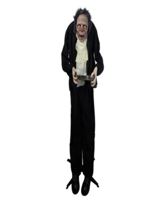 Northlight 6' Lighted Animated Scary Butler Standing Halloween ...