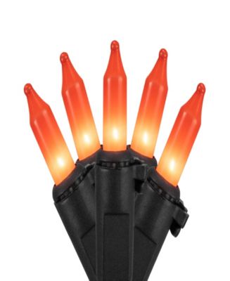 100-Count Mini Halloween Light Set, 20' Black Wire - Macy's