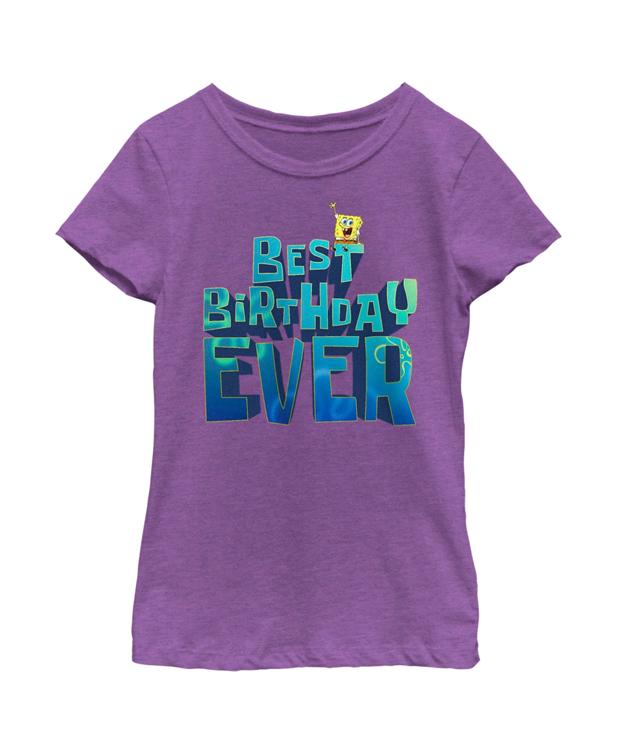 Nickelodeon Girl's Spongebob Squarepants Best Birthday Ever Child T ...
