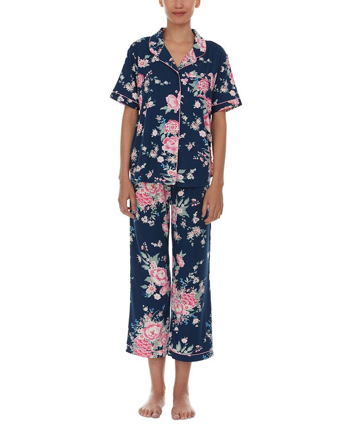 Flora by Flora Nikrooz Women's 2-Pc. Annie Floral Pajamas Set - Macy's