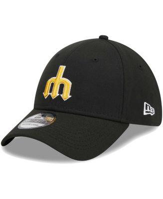 Men's New Era Black Seattle Mariners Logo 39THIRTY Flex Hat - Macy's