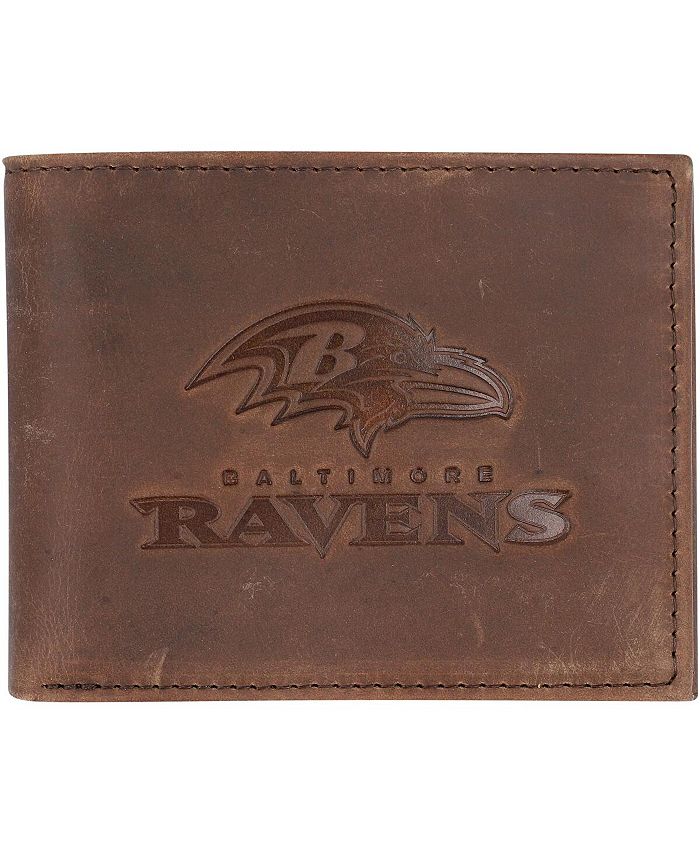 Evergreen Enterprises Men's Brown Baltimore Ravens Bifold Leather ...