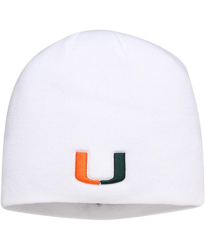 Top of the World Men's White Miami Hurricanes EZDOZIT Knit Beanie - Macy's