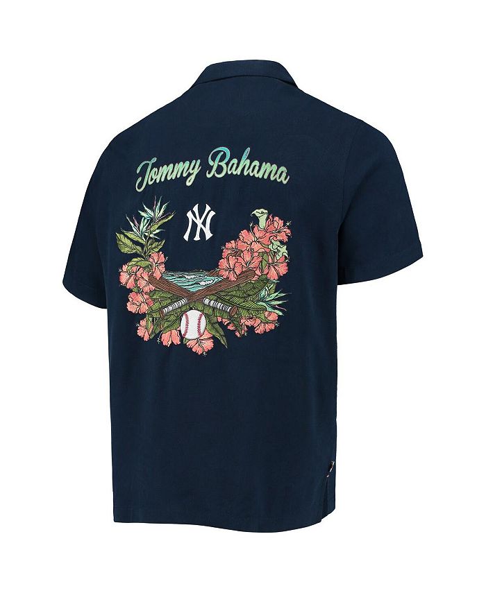 Tommy Bahama Men's Navy New York Yankees Baseball Bay Button-Up Shirt ...