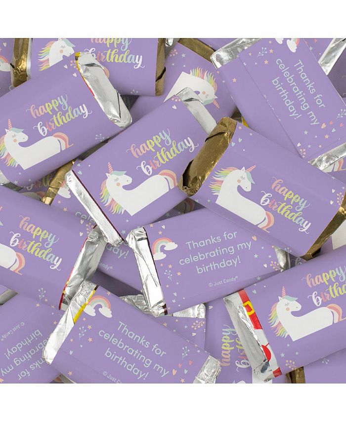 Just Candy 41 Pcs Unicorn Kid's Birthday Candy Party Favors Hershey's ...