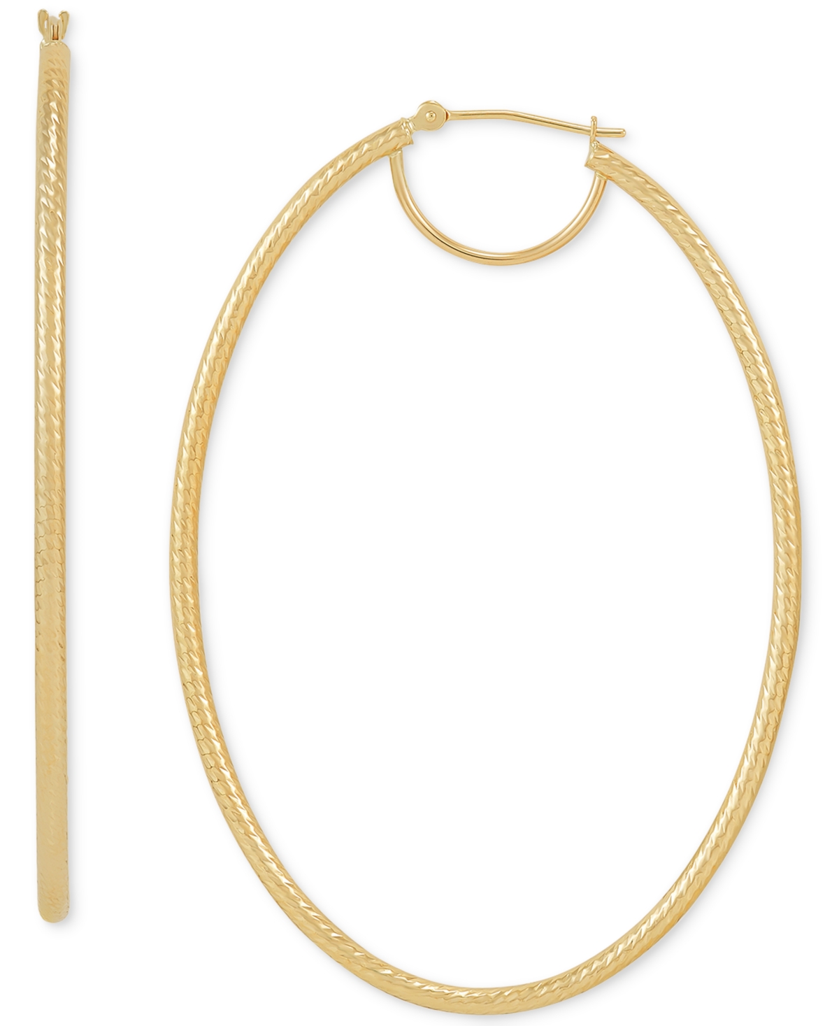Click here for Oval Hoop Earrings in 14k Gold - Yellow Gold prices