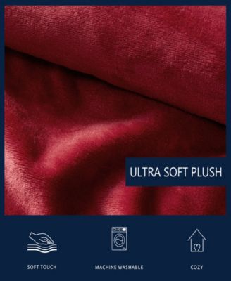 Solid Ultra Soft Plush Fleece Blanket, Full/Queen