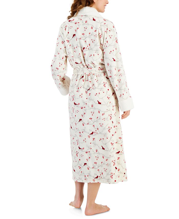 Charter Club Women's Belted Cardinal-Print Robe, Created for Macy's ...