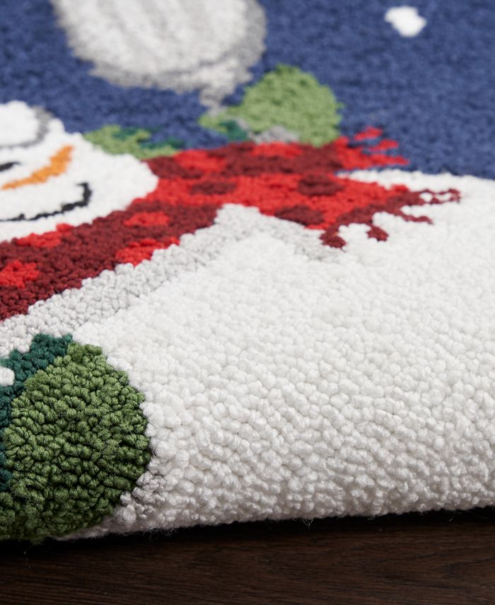 Nourison Home Nourison Snowman with Birds Hand Hooked Accent Rug, 20" x ...