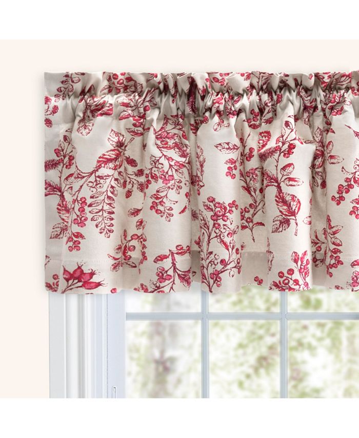 Ricardo Waverly Gardens Rod Pocket Insert Curtain Valance 42"W x 13"L ...