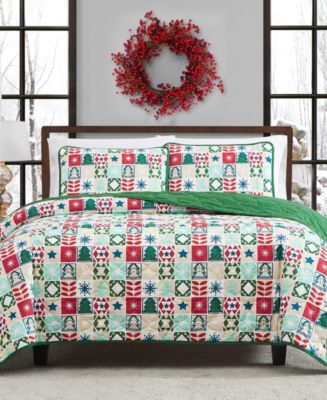 Truly Soft Holiday Check 2-Pc. Quilt Set, Twin, Created for Macy's - Macy's