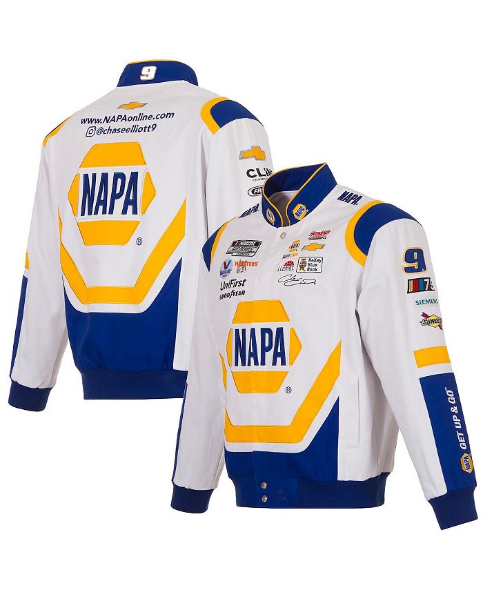 JH Design Men's White, Royal Chase Elliott NAPA Twill Driver Uniform ...