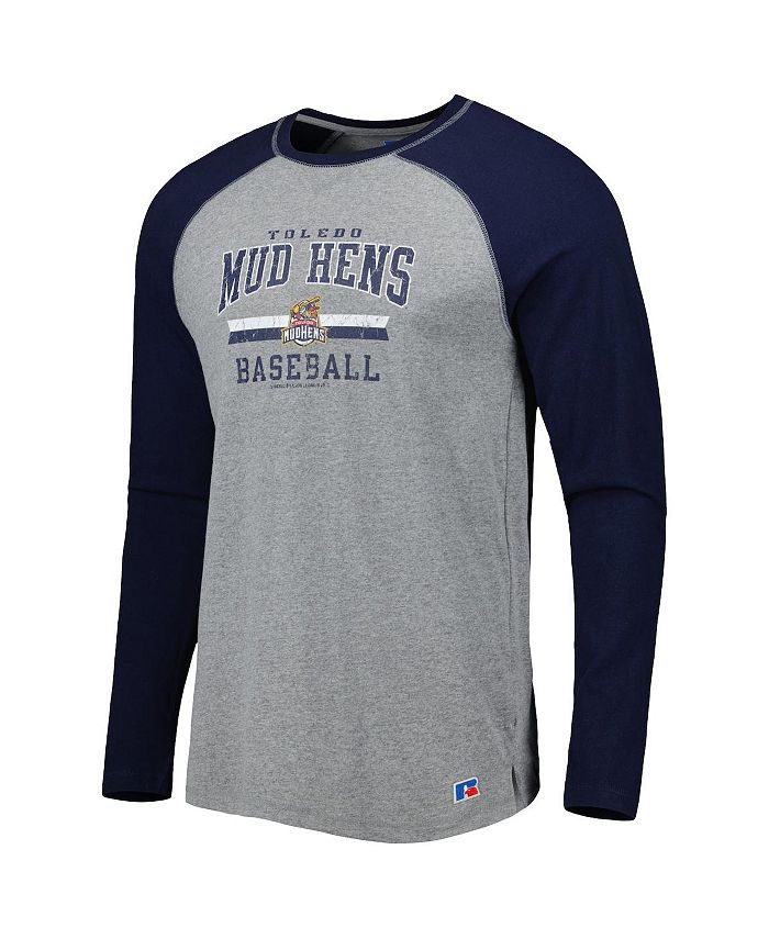 Boxercraft Men's Navy, Heathered Gray Toledo Mud Hens Long Sleeve ...