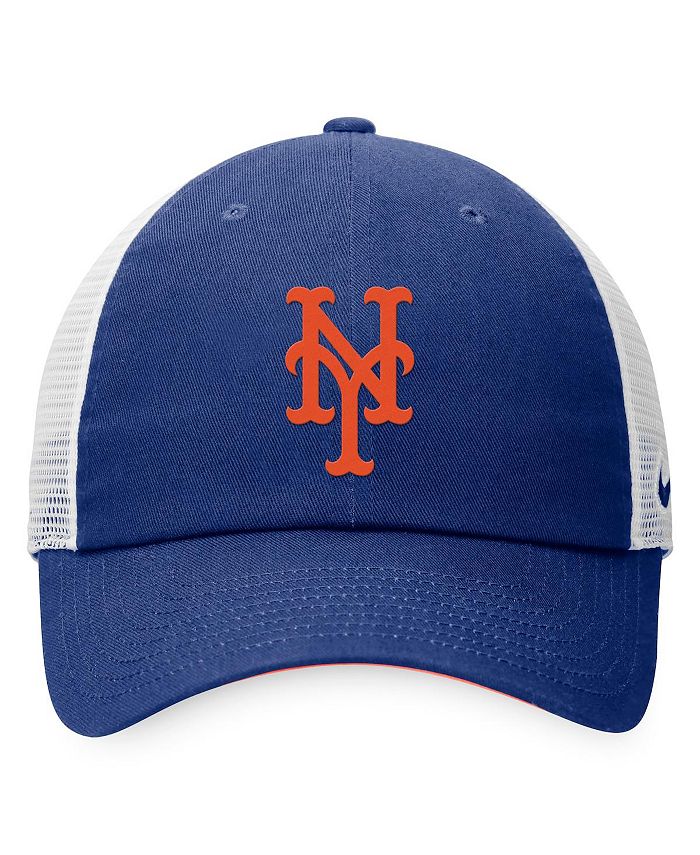 Nike Men's Royal, White New York Mets Heritage86 Adjustable Trucker Hat ...