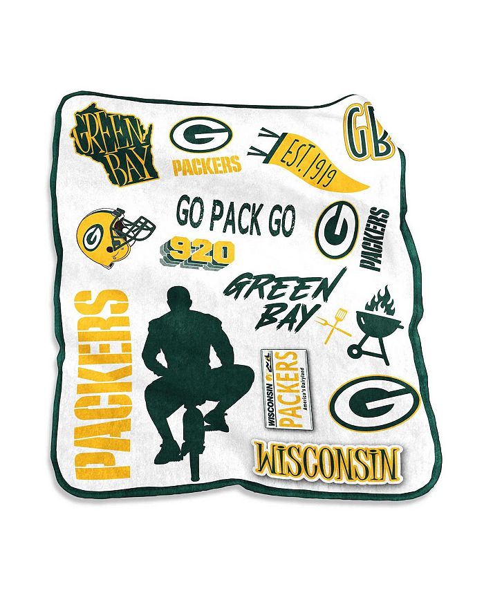 Logo Brands Green Bay Packers 50'' x 60'' Native Raschel Plush Throw ...