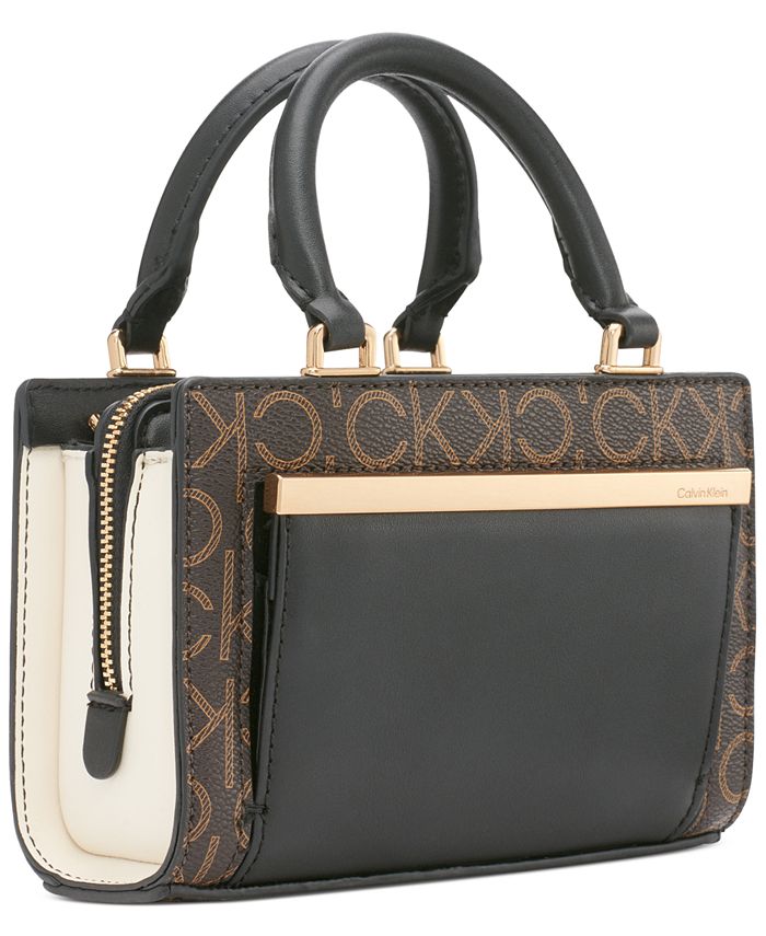 Calvin Klein Astrid Signature Colorblocked Triple Compartment ...