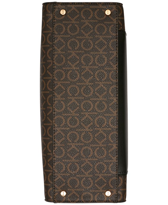 Calvin Klein Astrid Signature Colorblocked Triple Compartment Tote - Macy's