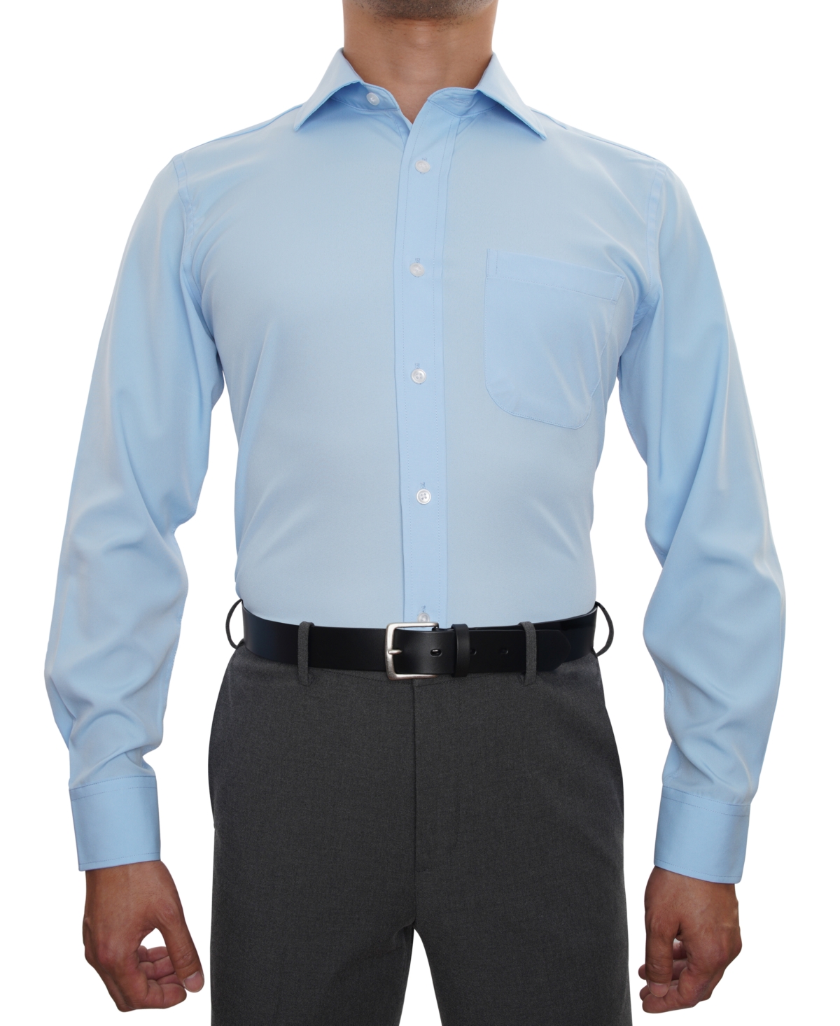 Click here for Men Classic-Fit Solid Color Dress Shirt - Lt.blue prices