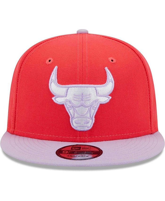 New Era Men's Red, Lavender Chicago Bulls 2-Tone Color Pack 9FIFTY ...