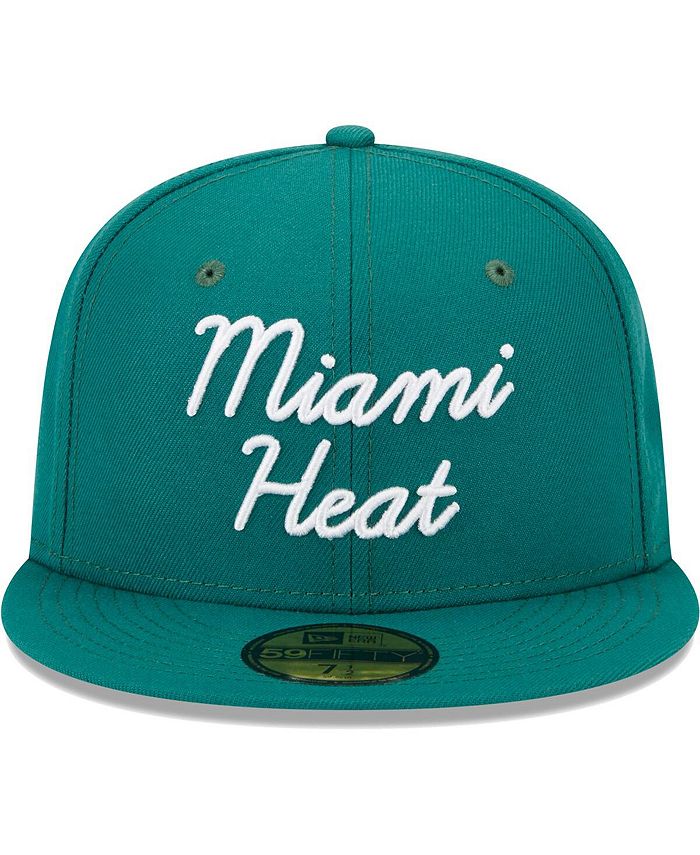New Era Men's Augusta Green Miami Heat Script 59FIFTY Fitted Hat - Macy's