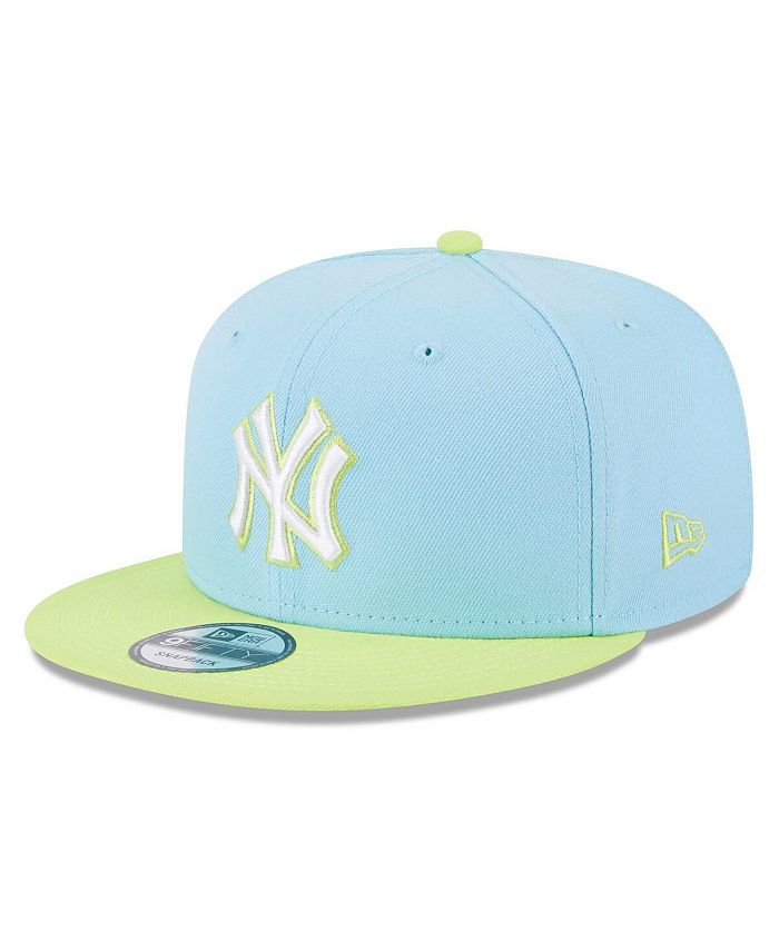 New Era Men's Light Blue, Neon Green New York Yankees Spring Basic Two ...