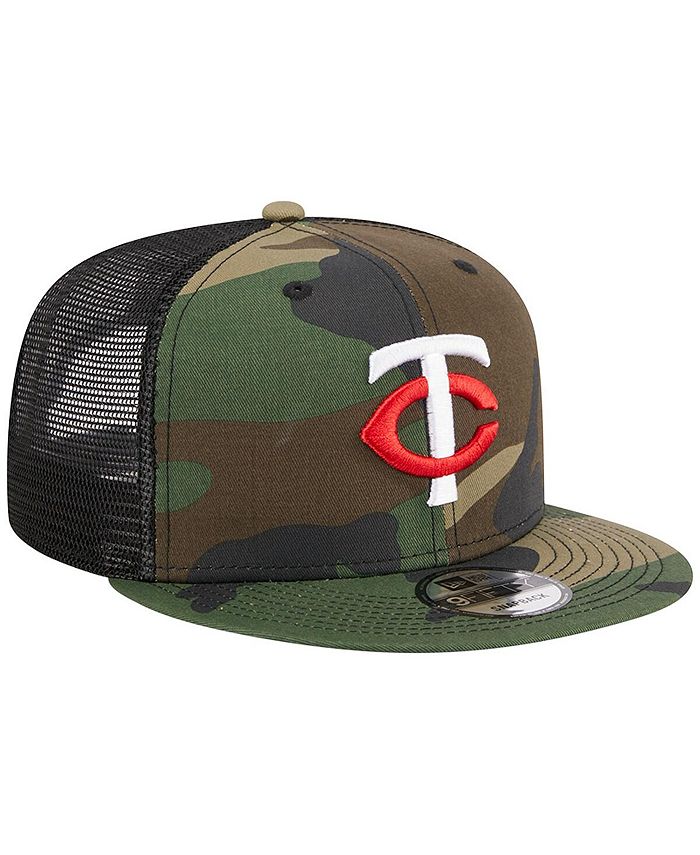 New Era Men's Camo Minnesota Twins Woodland Camo Trucker 9FIFTY Snapback Hat - Macy's