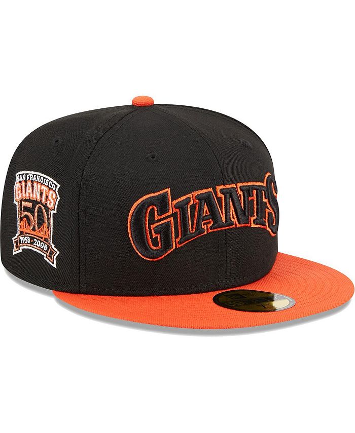 New Era Men's Black San Francisco Giants Retro Jersey Script 59FIFTY ...