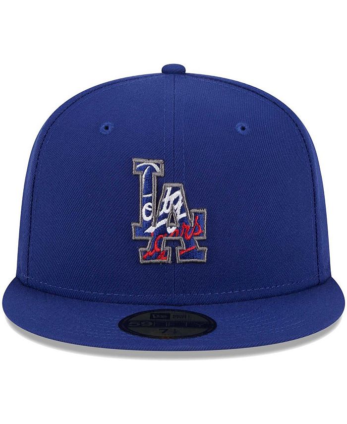 New Era Men's Royal Los Angeles Dodgers Script Fill 59FIFTY Fitted Hat ...