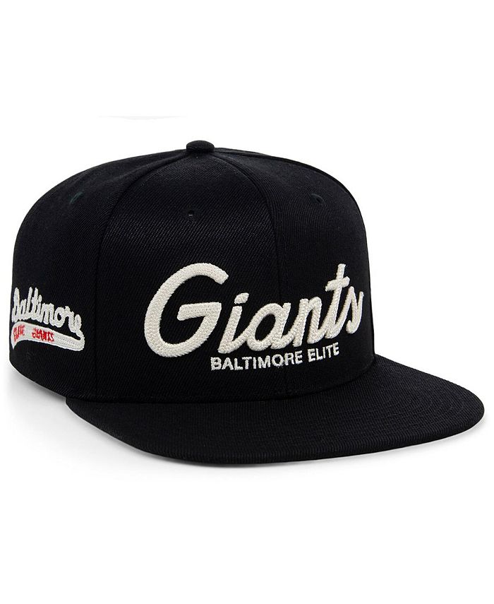 Rings & Crwns Men's Black Baltimore Elite Giants Snapback Hat - Macy's