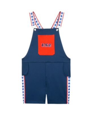 Swoveralls Men's Unisex Super Soft Sweatpant Overall Shorts - Stars and ...