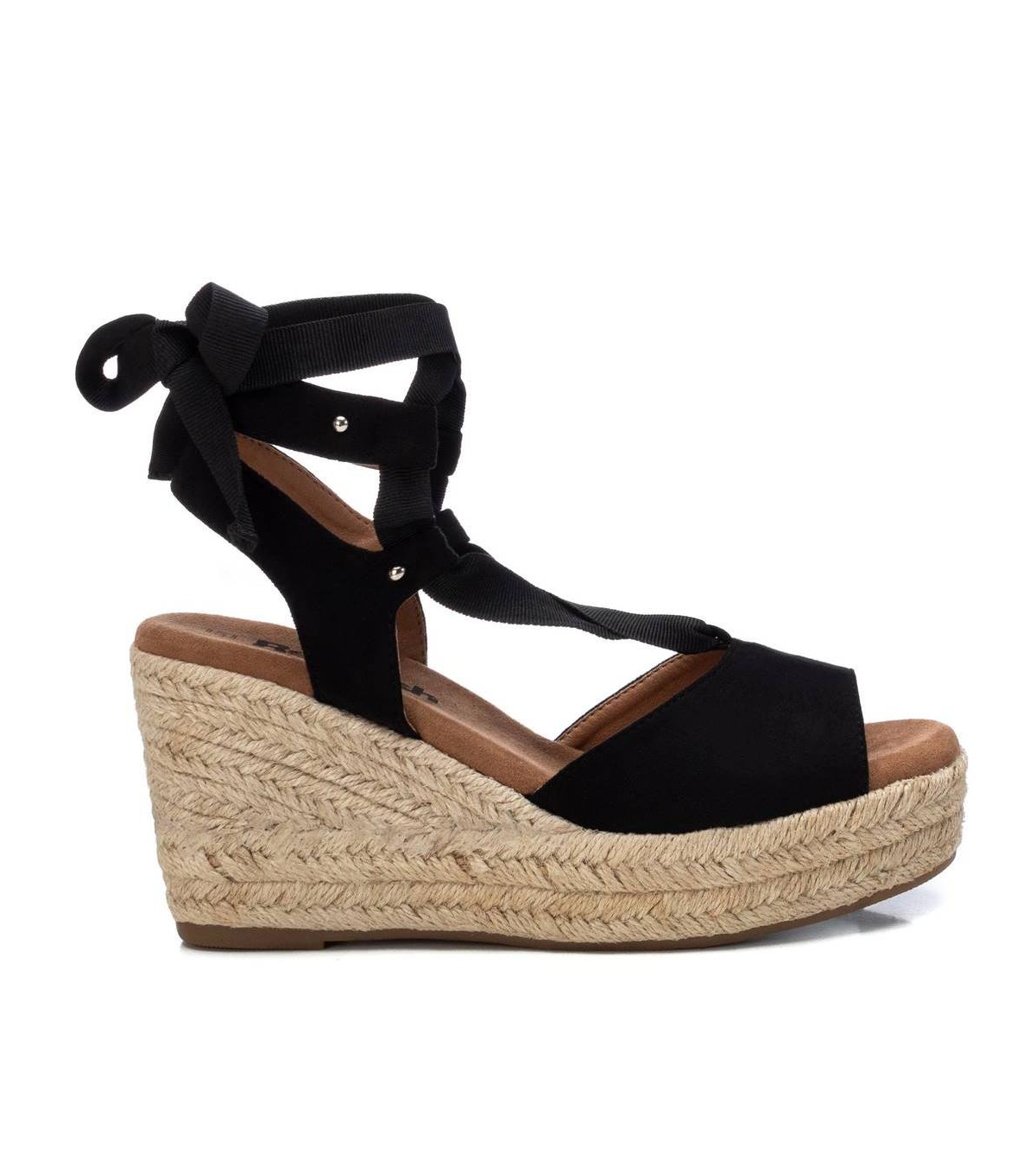 Click here for Womens Jute Wedge Sandals By Xti - Black prices
