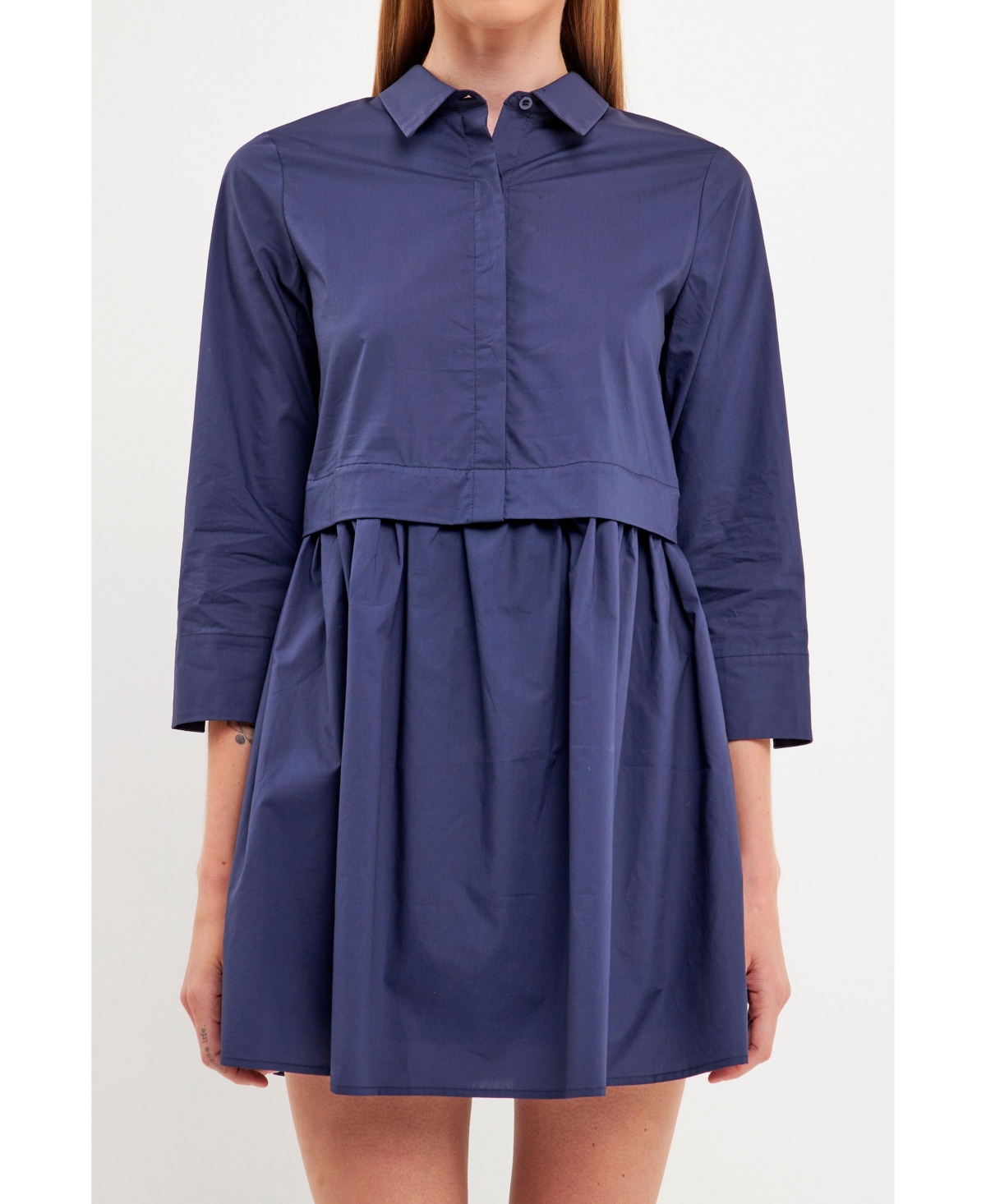 Click here for English Factory Womens Shirt Mini Dress - Navy prices