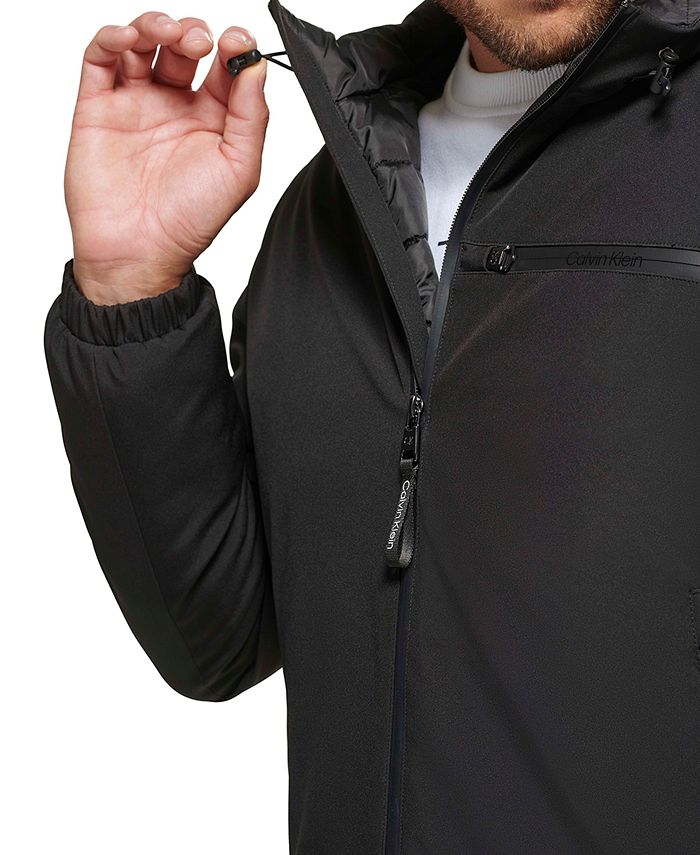 Calvin Klein Men's Infinite Stretch Water-Resistant Hooded Jacket - Macy's