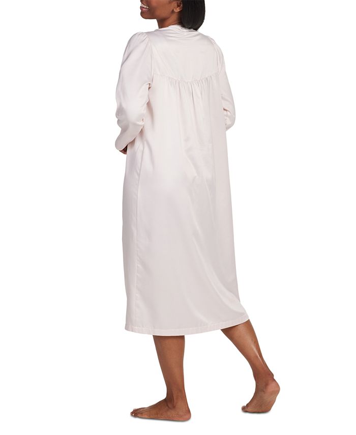 Miss Elaine Petite Embroidered Button-Front Nightgown - Macy's
