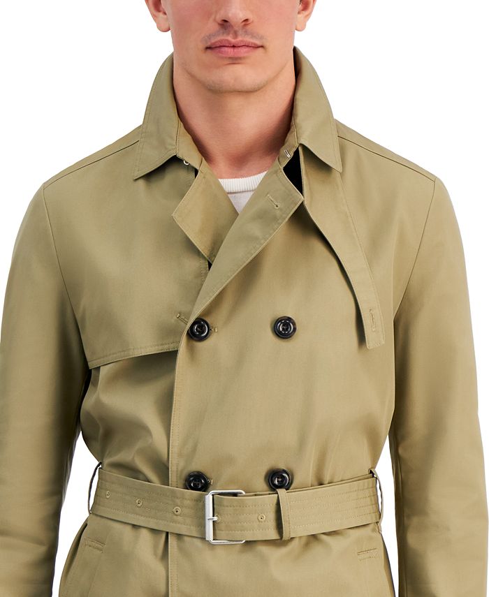 HUGO Men's Regular-Fit Beige Raincoat - Macy's