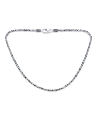 Bling Jewelry Balinese Handmade Strong 3MM Thick Oxidized .925 Sterling ...