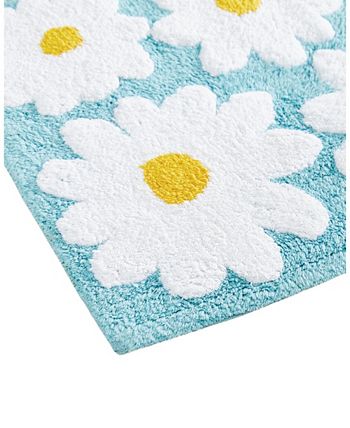 Jessica Simpson Fun Daisies Cotton Bath Rug, 20" x 32" - Macy's