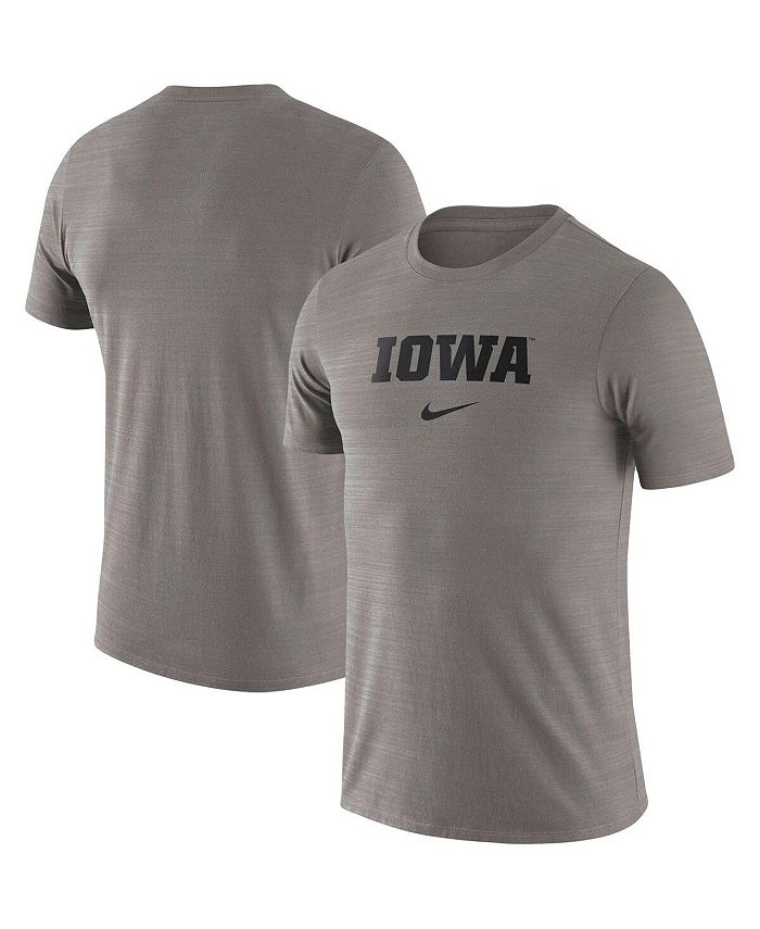 Nike Men's Heather Gray Iowa Hawkeyes Team Issue Velocity Performance T ...