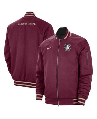 Men's Nike Garnet Florida State Seminoles Full-Zip Bomber Jacket - Macy's