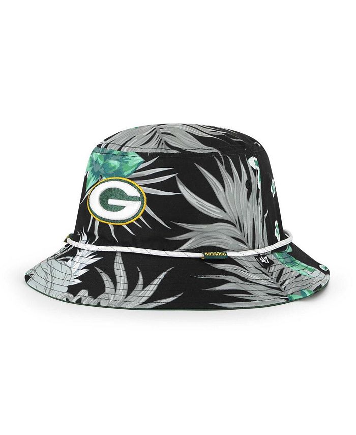 '47 Brand Men's Black Green Bay Packers Dark Tropic Bucket Hat - Macy's
