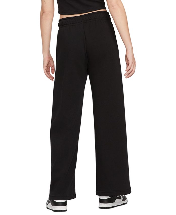 Nike Womens Sportswear Club Fleece Mid Rise Wide Leg Sweatpants Macys