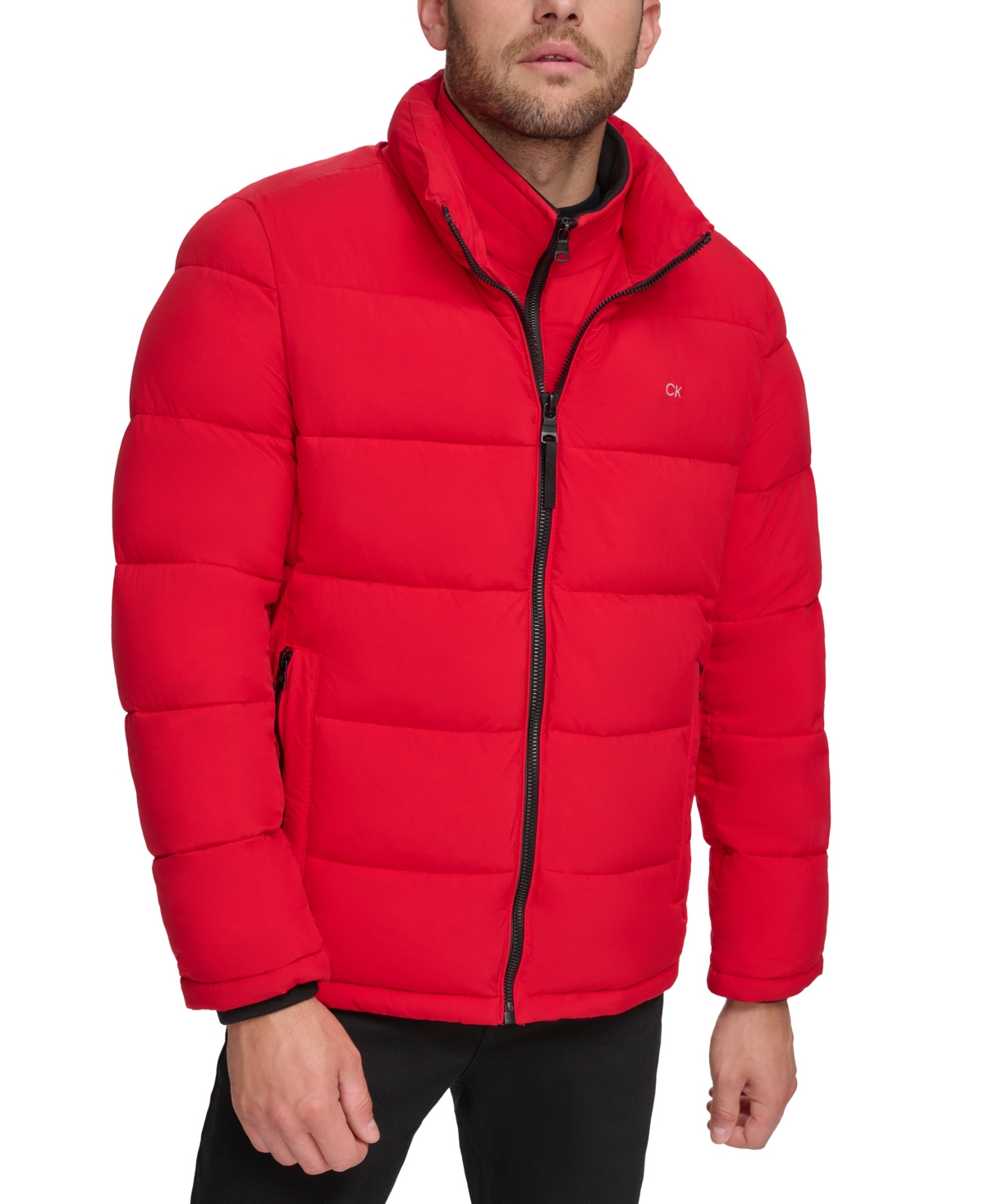 Click here for Calvin Klein Mens Puffer With Set In Bib Detail  C... prices