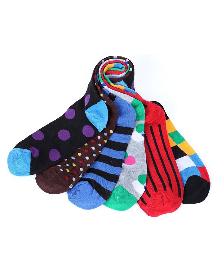 Gallery Seven Men's Fun Colorful Dress Socks 6 Pack - Macy's