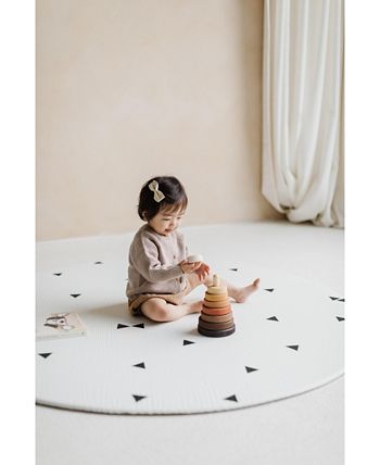 Little Bot Ofie Round Mat, Triangle + Zen line, baby play mat - Macy's