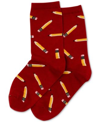 Hot Sox Women's Pencils Printed Crew Socks - Macy's