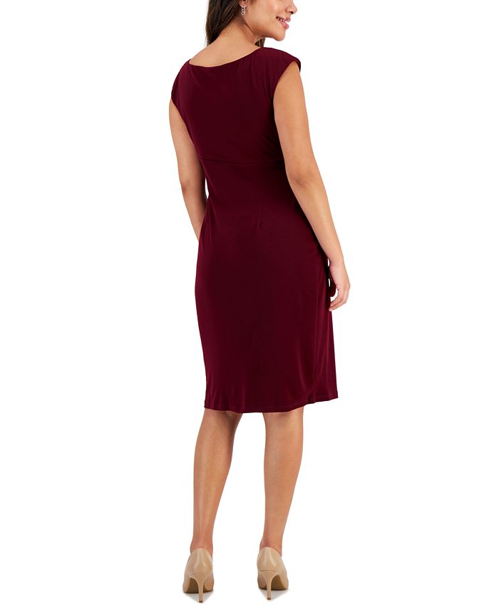 Connected Petite Cap Sleeve Side Tab Dress - Macy's