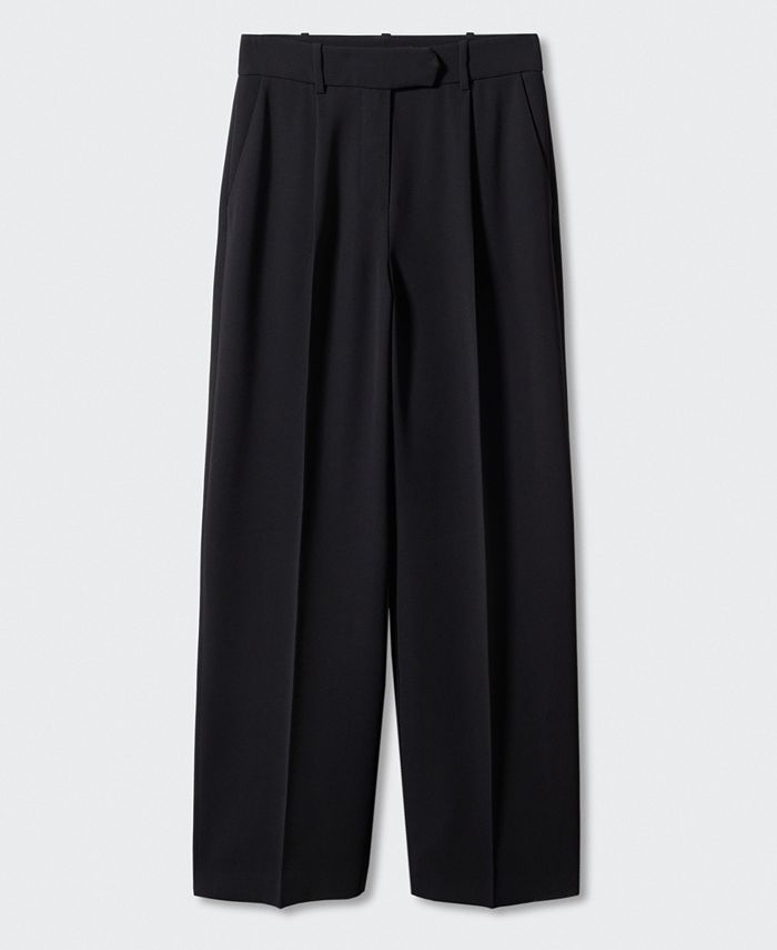 MANGO Women's Wideleg Pleated Pants - Macy's