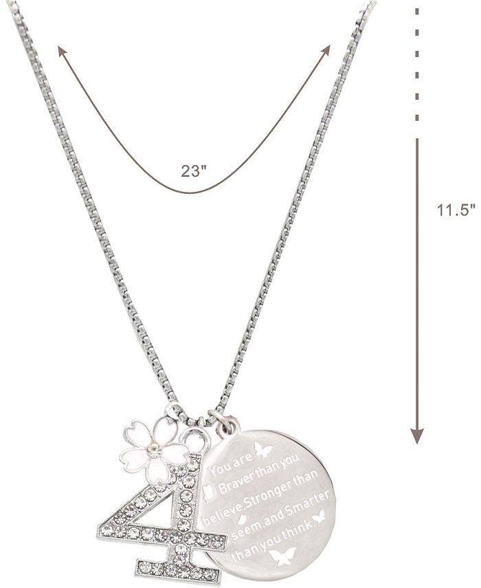 Meant2tobe 4th Birthday Girl Necklace and Charm Bracelet Set - Perfect ...