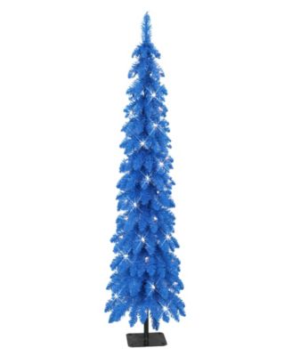 Puleo 4' Pre-Lit Artificial Alpine Pencil Tree - Macy's